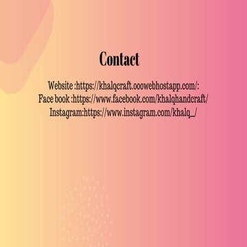 KhalQ - Hand craft | PPT