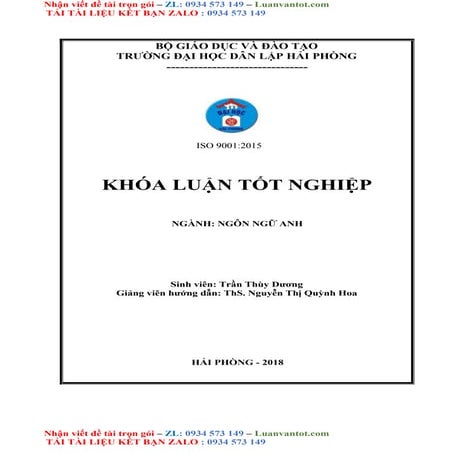 Khóa Luận A Study On Using Some Typical Typers Of Punctuation Properly ...