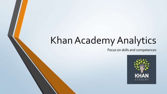 Khan Academy Analytics Ppt