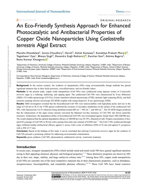 A review on biogenic green synthesis of ZnO nanoparticles by plant biomass and their ...