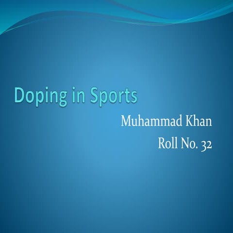 Doping in sports | PPT
