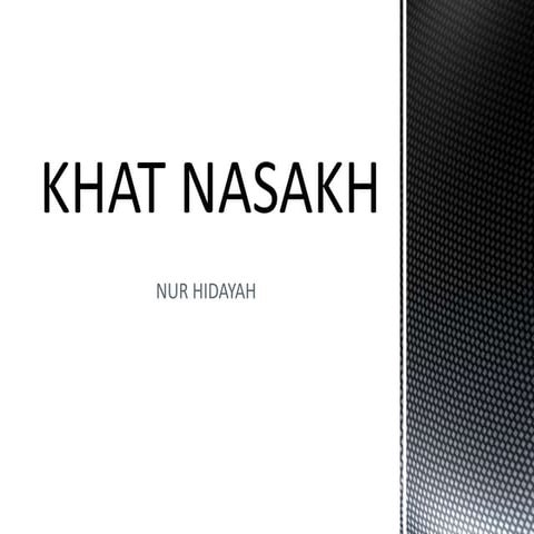 Khat nasakh pp gc jawi | PPTX