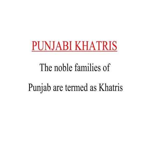 KHATRI HIERARCHY | PPT