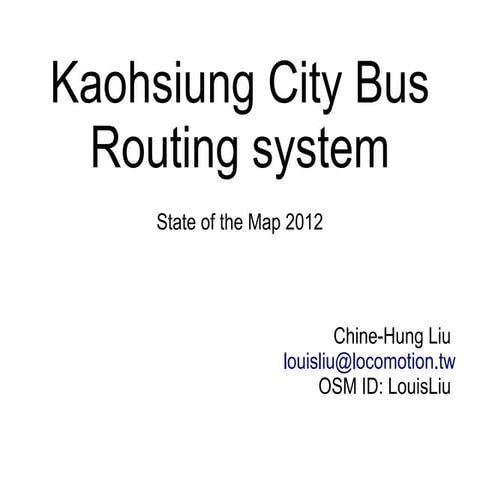 Kaohsiung City Bus Routing System | PDF