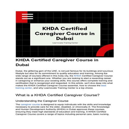 KHDA Certified Caregiver Course in Dubai.pdf