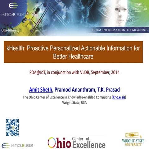 kHealth: Proactive Personalized Actionable Information for Better Healthcare | PPTX
