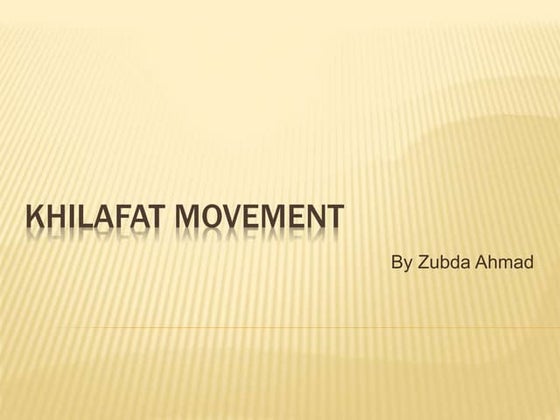 khilafat movement for olevels students of pakistan | PDF