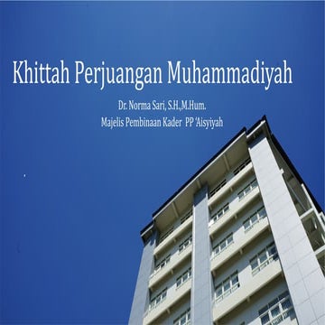 Khittah Perjuangan Muhammadiyah. dipelajaripdf | PDF