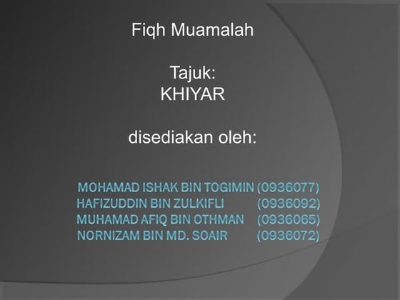 khiyar | PPTX