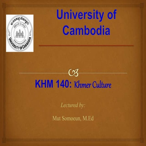 Culture & architecture of cambodia | PPTX