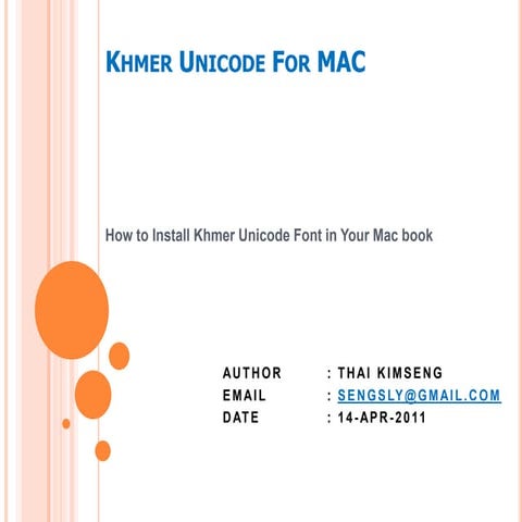 Khmer unicode for mac | PDF