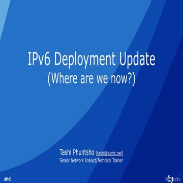 KHNOG 2 Online Webinar: IPv6 Deployment Update | PDF | Internet | Computing