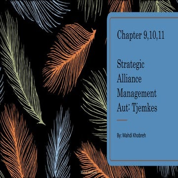 strategic alliance management TJemkes | PPTX