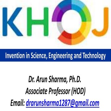 KHOJ: Invention in Science, Engineering and Technology | PPTX