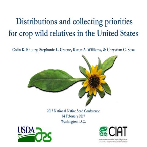 Building a Road Map for North American Crop Wild Relatives | PPTX
