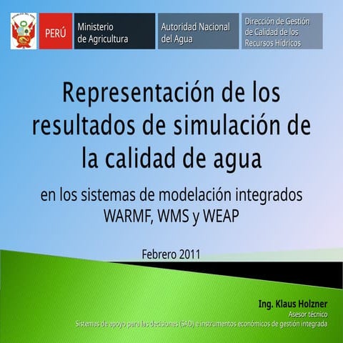 Modelamiento en rios a traves del software de WEAP | PPT