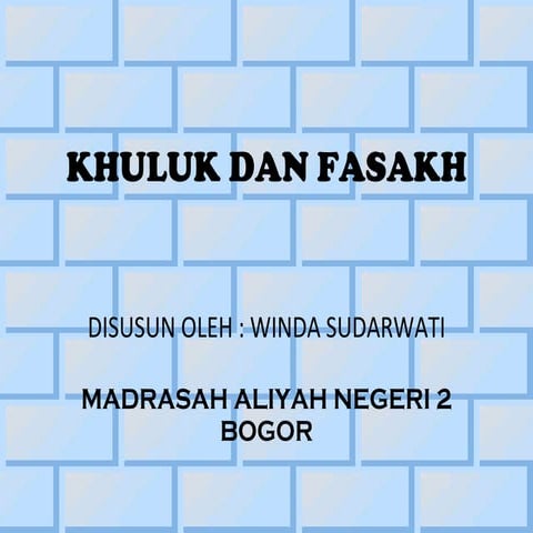 Khuluk dan fasakh | PPT