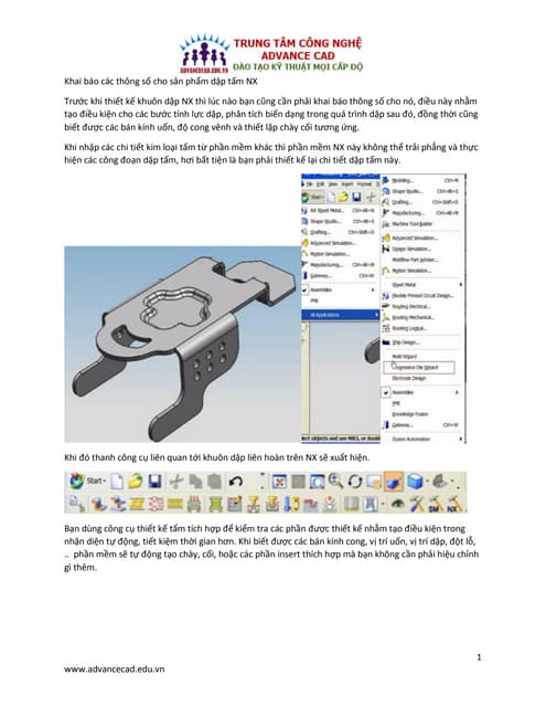 Giáo trình thiết kế kim loại tấm Solidworks 2016 | PDF