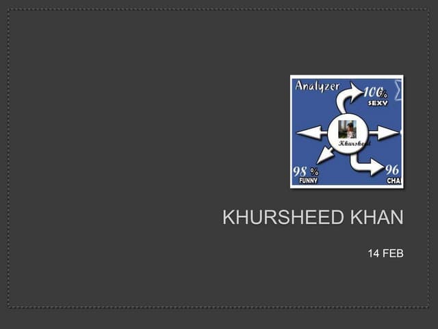 Khursheed khan | PPT Khursheed khan | PPT