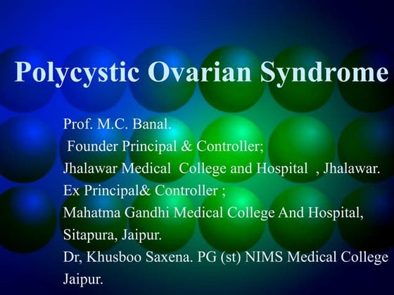 PCOD (Polycystic Ovarian Disease) | PPT | Infertility | Reproductive Health
