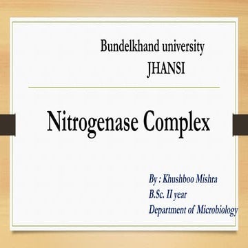 Nitrogenase complex and its function.pptx