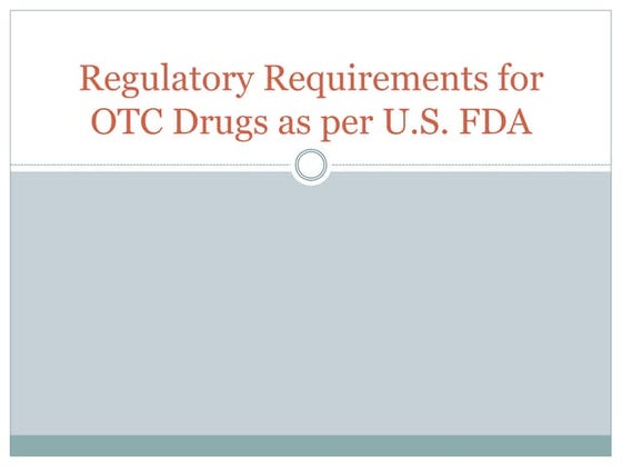 Over the Counter Drugs (OTC DRUGS) | PPT