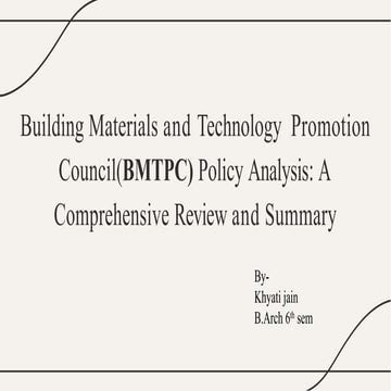 Building materials and technology promotion council | PPTX