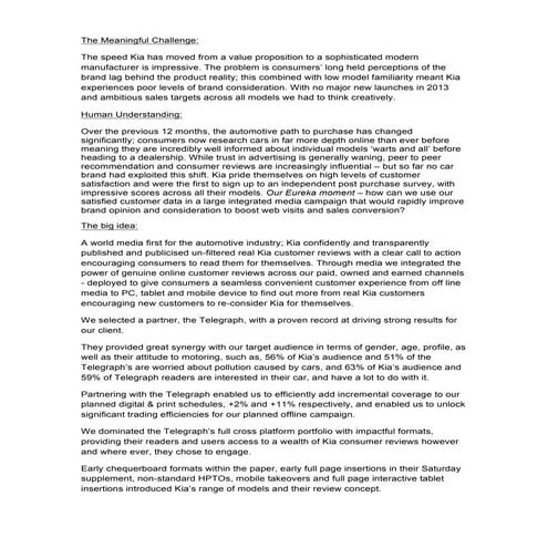 Kia - The Power to Suprise: Case Study | PDF