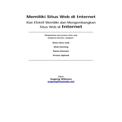 Pengenalan Dasar Internet Dan Website | PPT