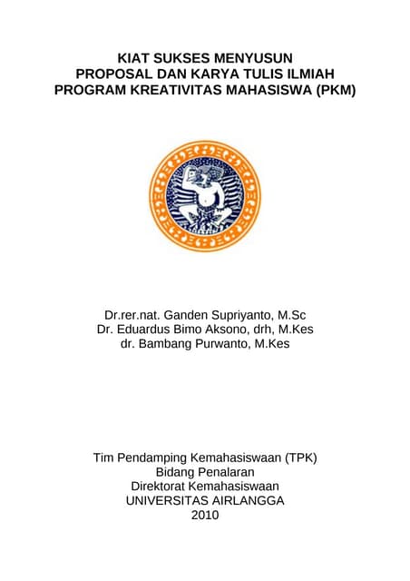 PKM. program kreativitas mahasiswa sekarang | PPT