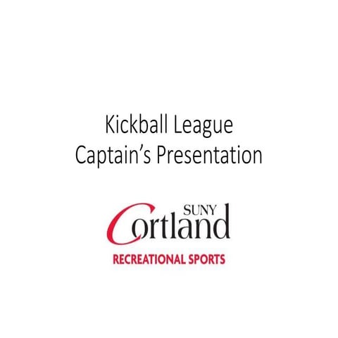 Kickball League - Captain's Presentation | PPTX