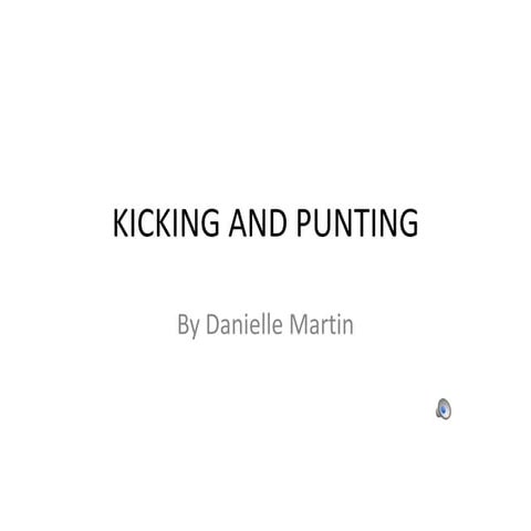 Kicking and Punting for Physical Education | PPTX