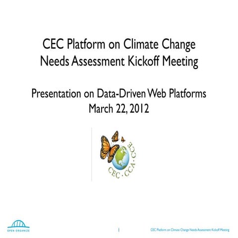 CEC Platform Kickoff Meeting: Opening Presentations | PDF
