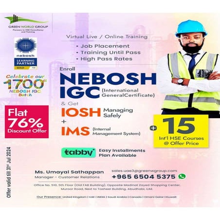 Kickstart Your Safety Officer Career Learn Nebosh Course in Kuwait.pdf ...