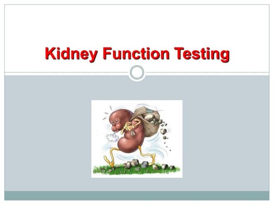 Renal Function Tests (RFT) | PPTX