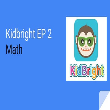 สื่อการสอนบอร์ดสมองกล KidBright EP 2 Math | PDF