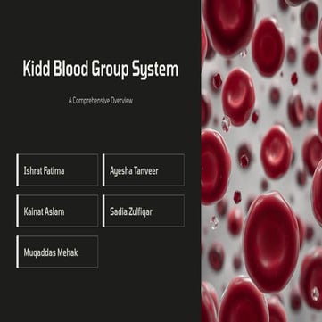 _Kidd-Blood-Group-System explained in ppt form pdf | PDF