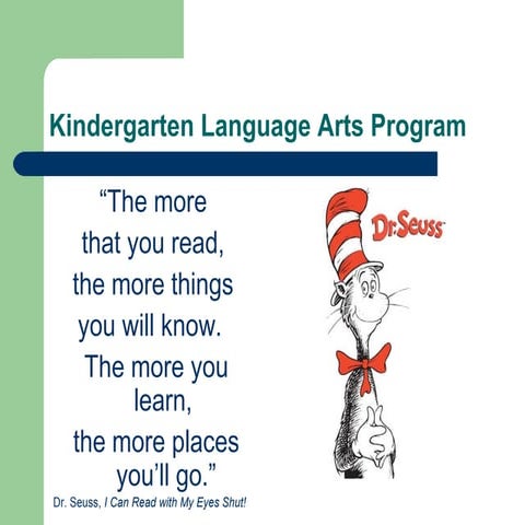 Kindergarten Language Arts Program | PPT