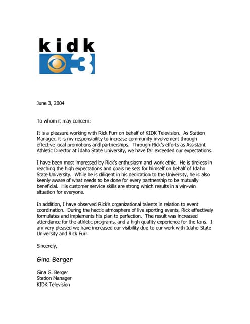 Farmers Insurance Letter | DOC