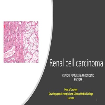 CLINICAL FEATURES & PROGNOSTIC FACTORS OF RCC | PDF | Blood Disorders ...