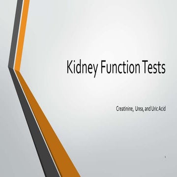 Kidney function tests | PPTX