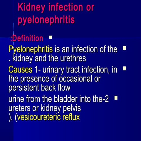 Kidney infection or pyelonephritis | PPT | Infectious Diseases ...