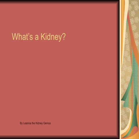Kidney project | PPT