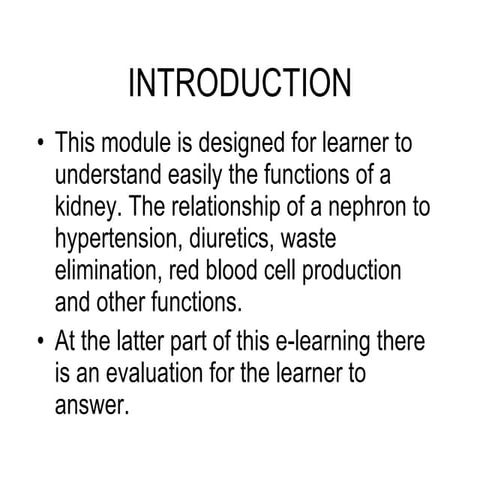 Kidney Introduction | PPT