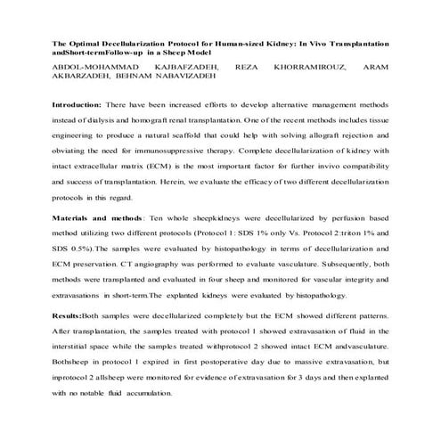 Kidney tissue engineering | DOCX