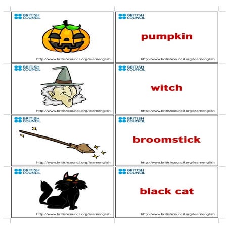 Kids Flashcards Halloween 1 | PDF