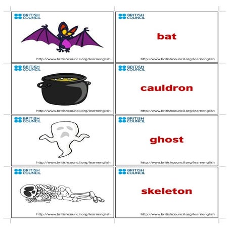 Kids Flashcards Halloween 2 | PDF