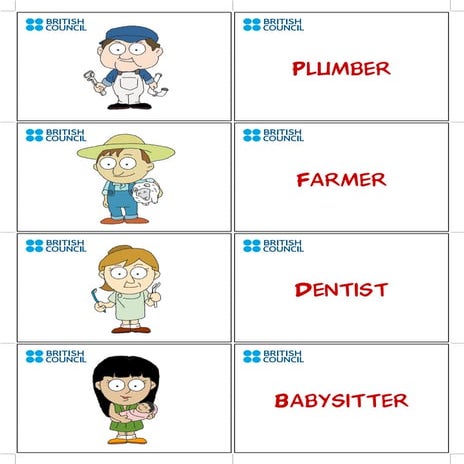 Kids Flashcards Jobs 2 | PDF