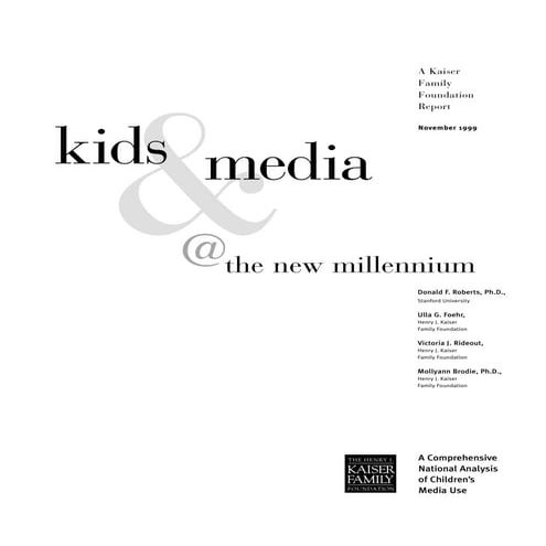 Kids media-the-new-millennium-report | PDF