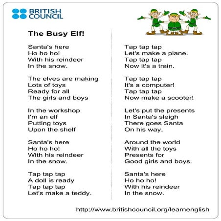 Kids songs-busy-elf-lyrics[1] | PDF